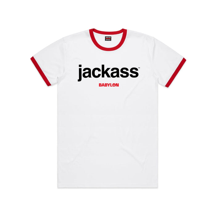 Jackass Ringer Tee - White – Club Never